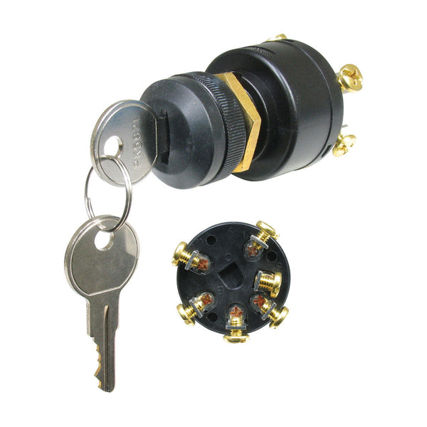 Sierra® Marine Ignition Switch – Short Shaft 6 Terminals